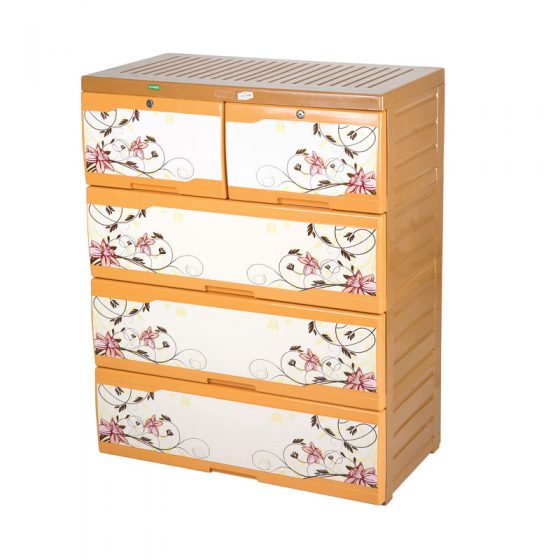 Flossy Wooden Wardrobe (Double 4 Drawer) – Bengal